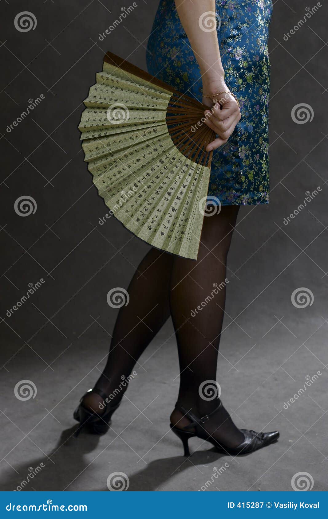 Fan stock image. Image of gold, tights, heel, china, glamour - 415287