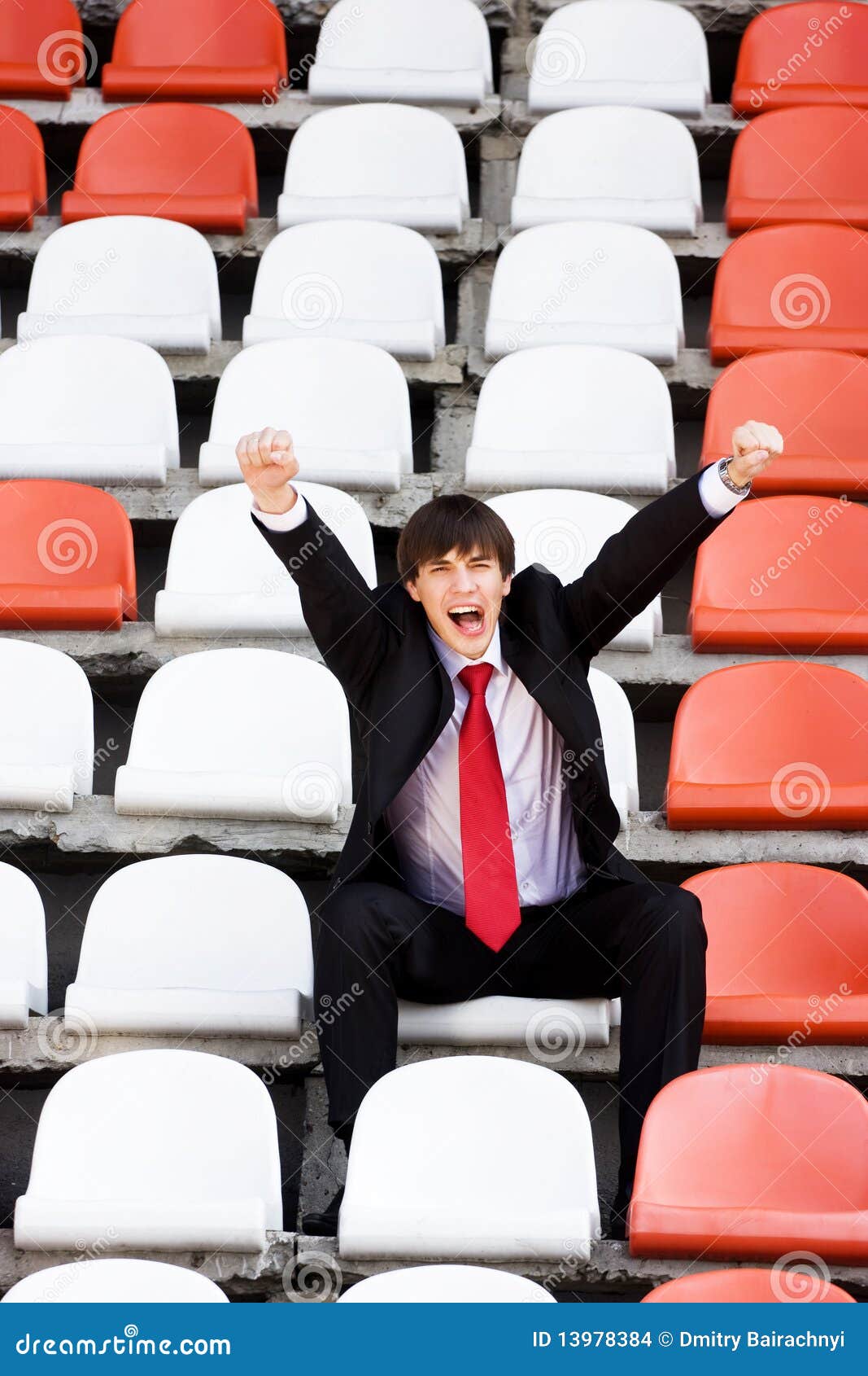 Fan on the Audience Bleachers Stock Photo - Image of success, addict ...