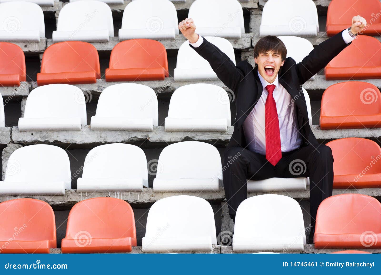 Fan on the Audience Bleachers Stock Image - Image of sports, fashion ...
