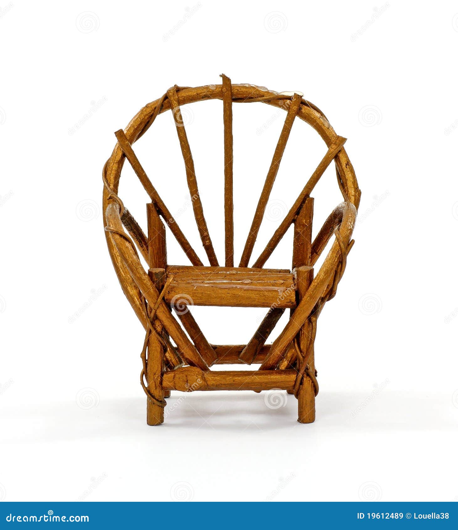 Fan Back Wicker Chair stock image. Image of modern, stained - 19612489