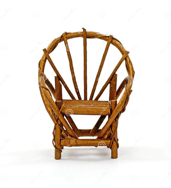 Fan Back Wicker Chair stock image. Image of modern, stained - 19612489