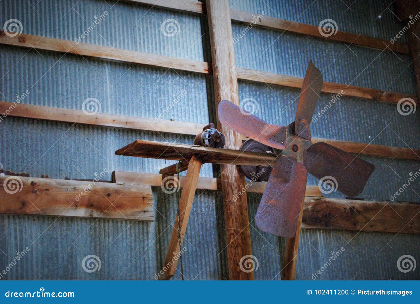 Fan in barn stock photo. Image of farmhouse, farmland - 102411200