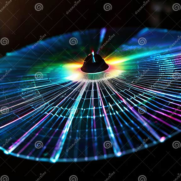 Fan Beam Diffraction the Diffraction Pattern Produced Stock Photo ...