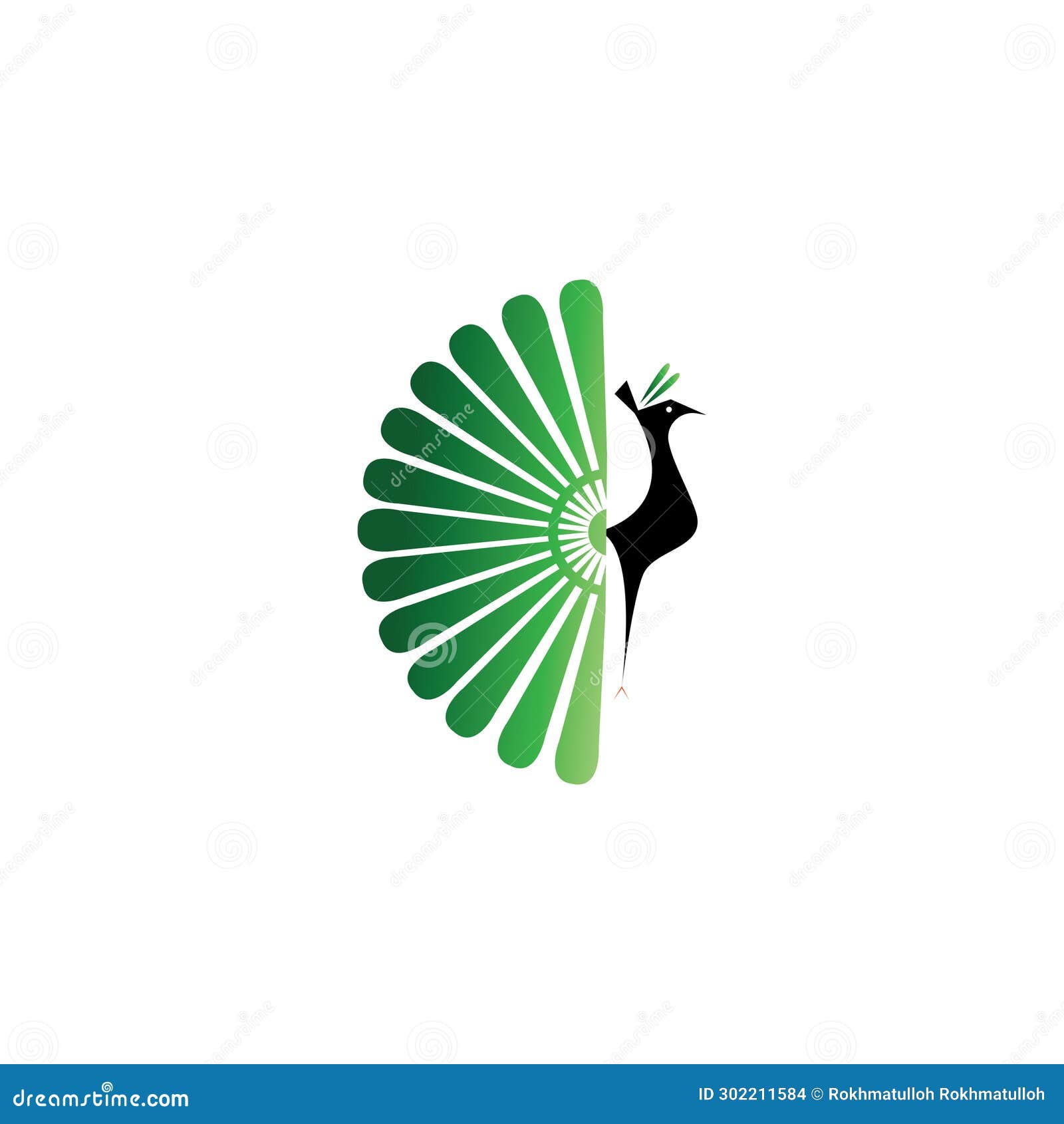 Fan Bird Logo Template Design Abstract Illustration Vector Stock Vector ...