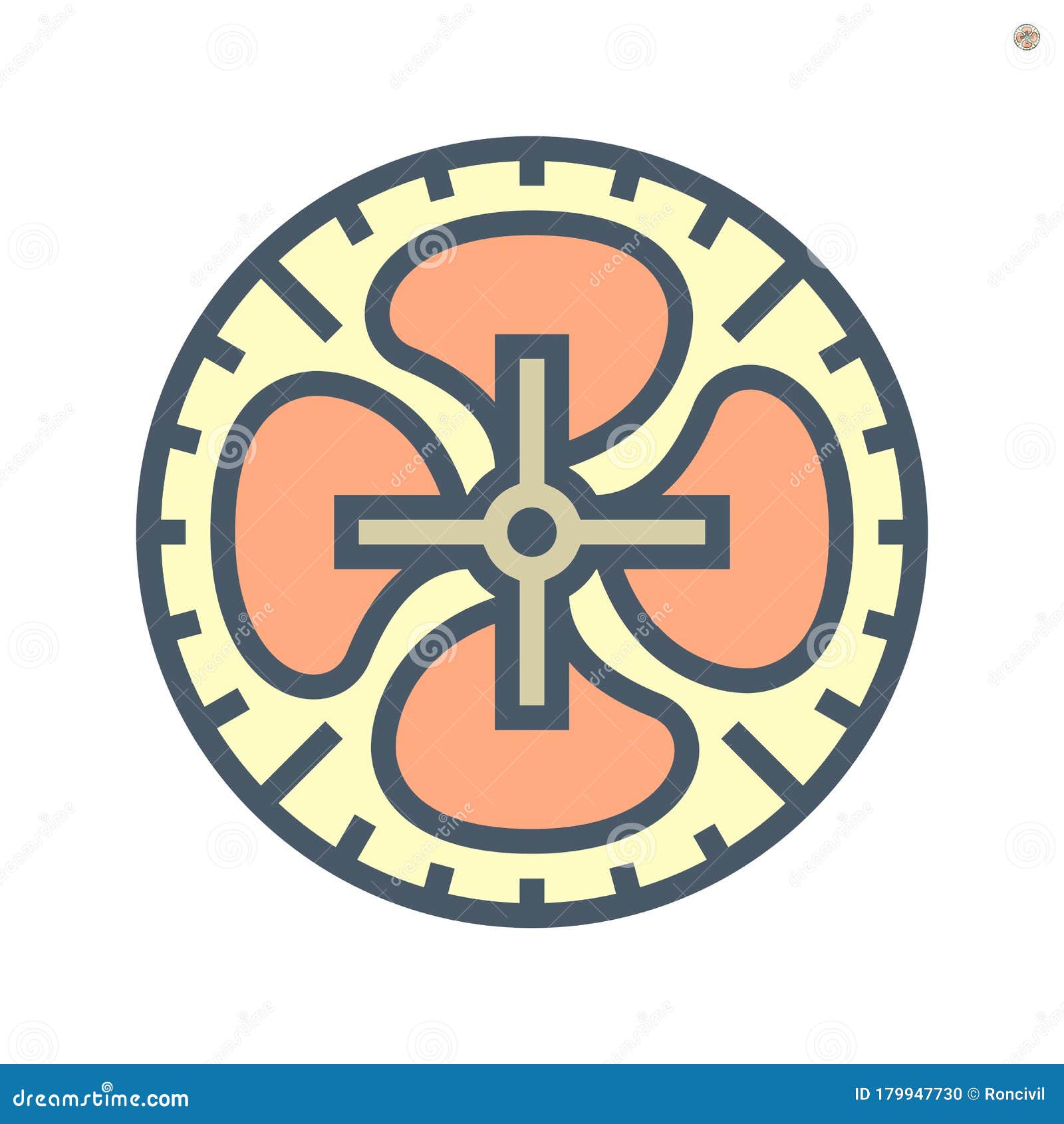 Fan blade vector icon stock vector. Illustration of ceiling - 179947730