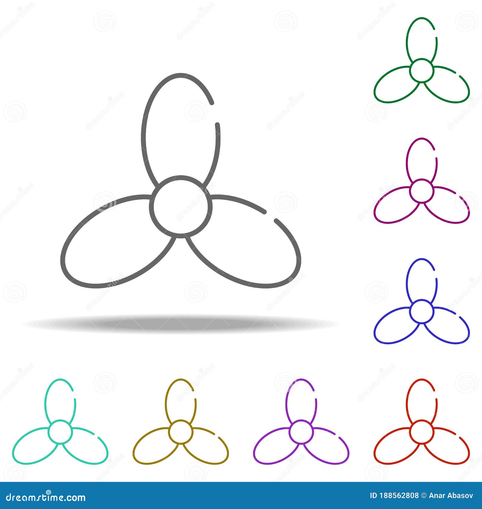 Fan, Blades Icon. Elements of Construction in Multi Color Style Icons ...