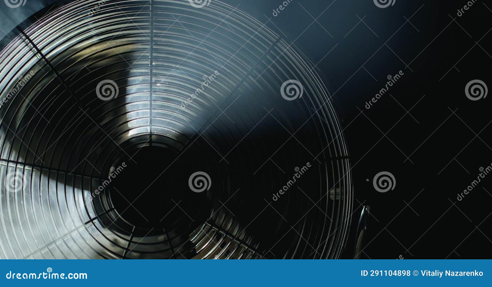 Fan Blades Rotate in Rays of Light and Fog Stock Photo - Image of ...