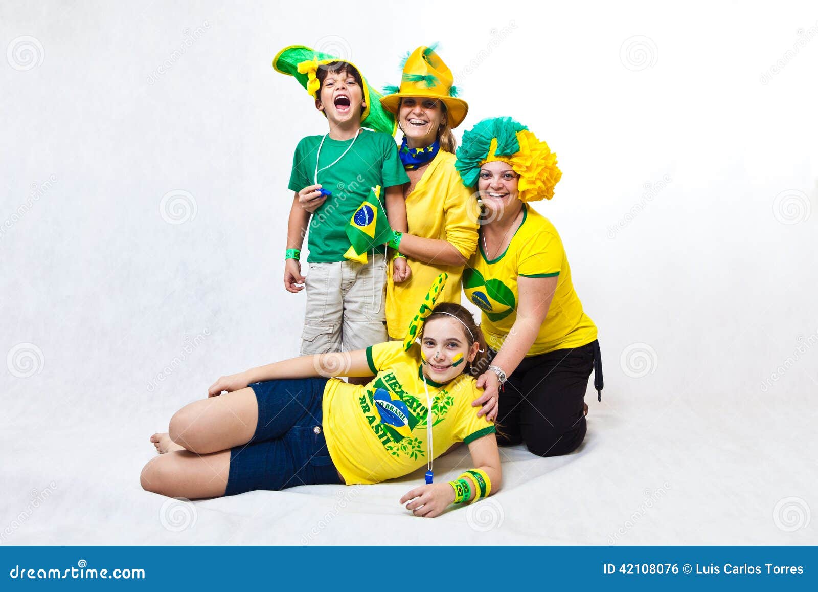 Fan brasiliani su terra fotografia stock. Immagine di radici - 42108076