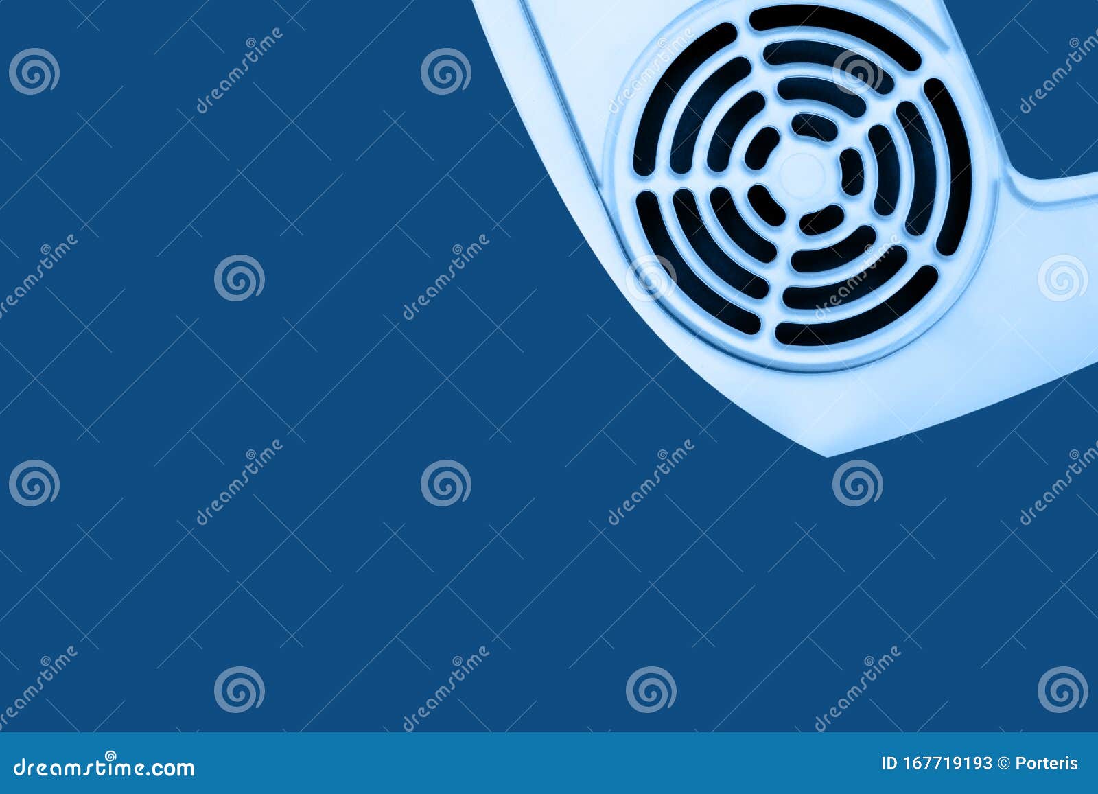 Fan Cap on a Blue Background. Stock Image - Image of board, electronics ...