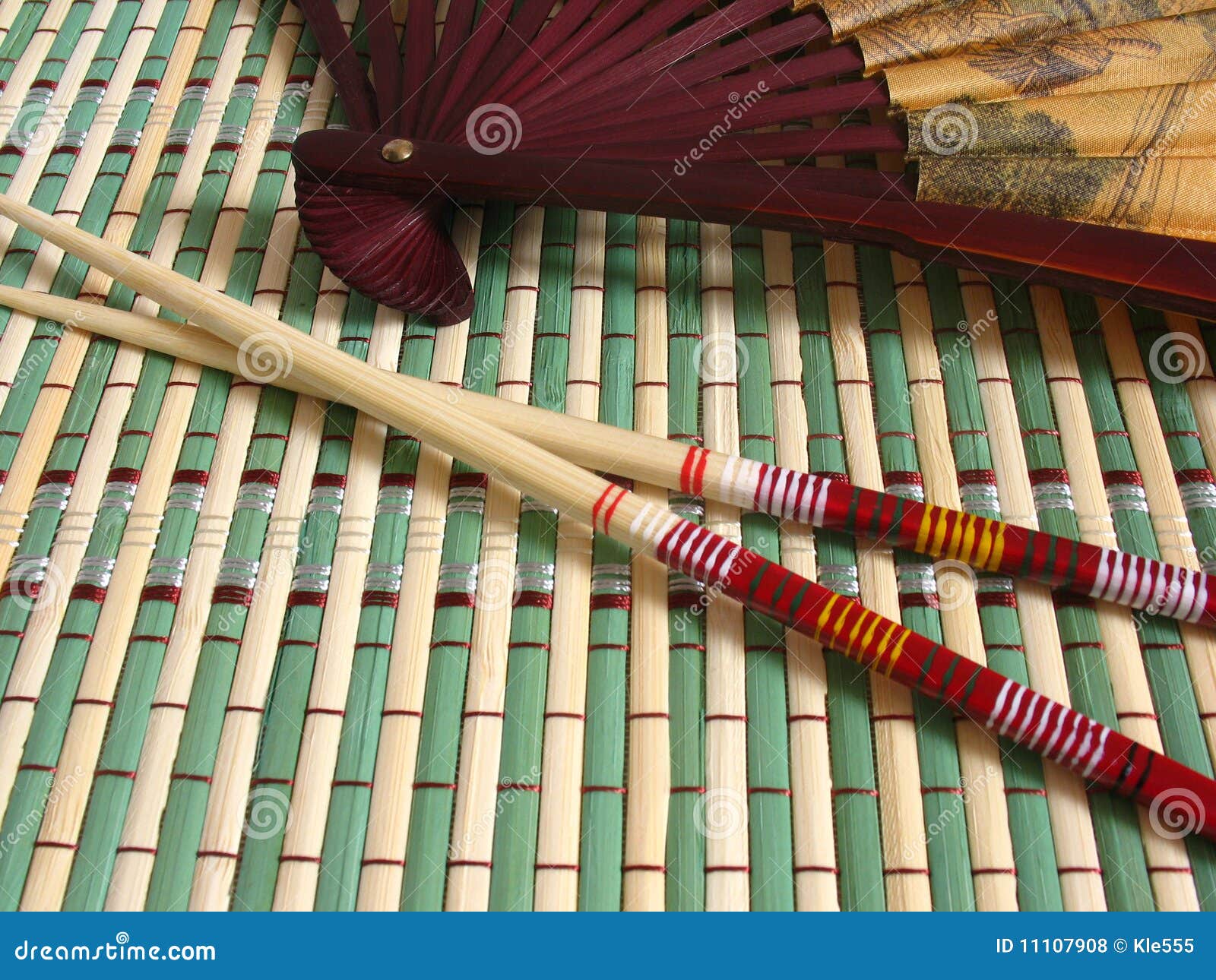 Fan and chopsticks stock photo. Image of asia, wood, chopsticks - 11107908