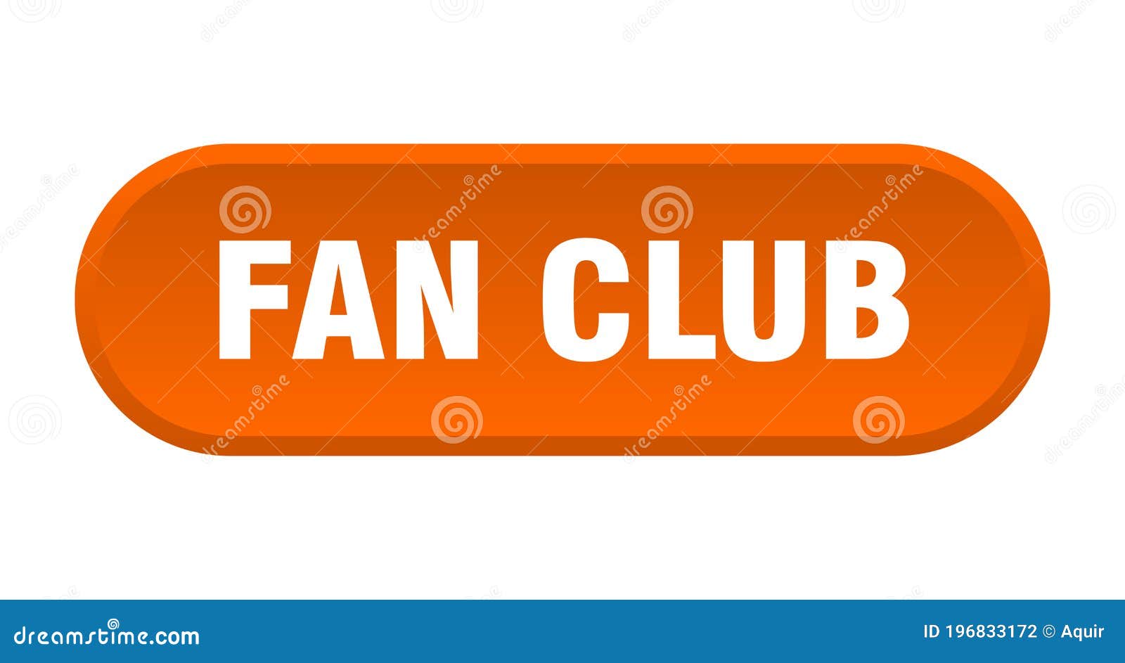 Fan club button stock vector. Illustration of stamp - 196833172