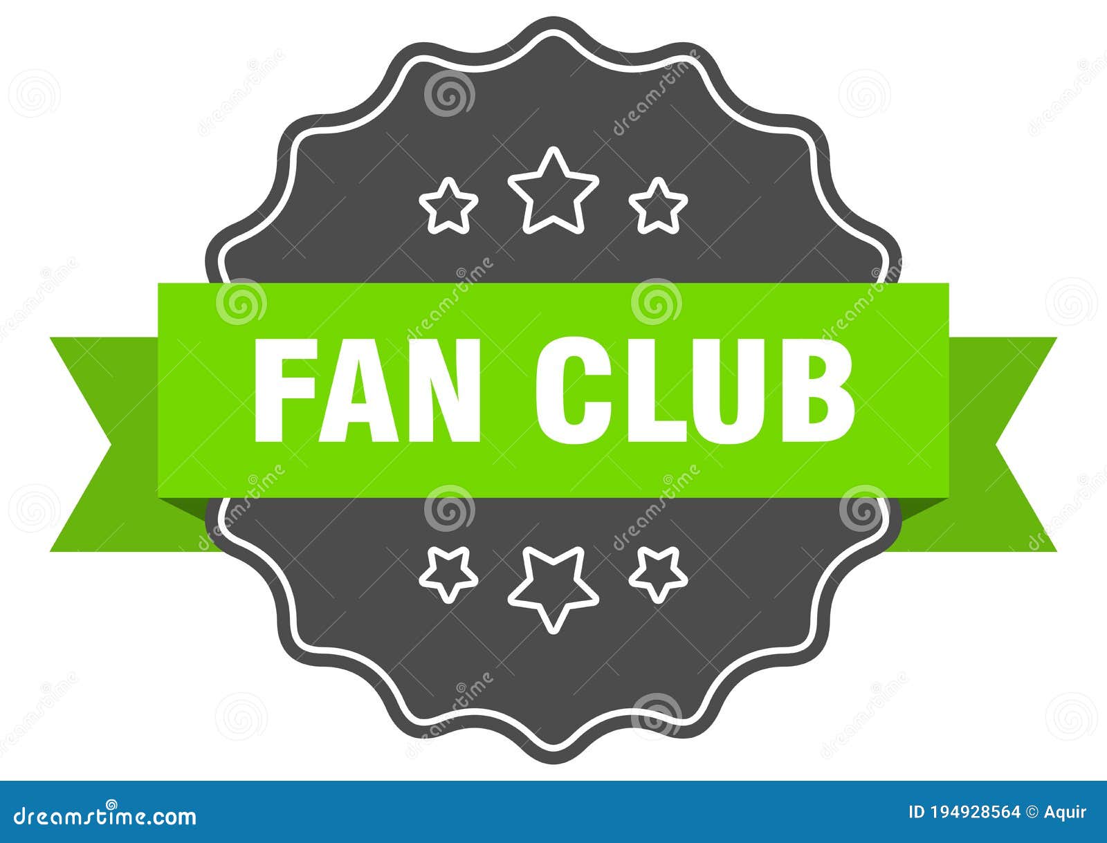 Fan club label stock vector. Illustration of emblem - 194928564