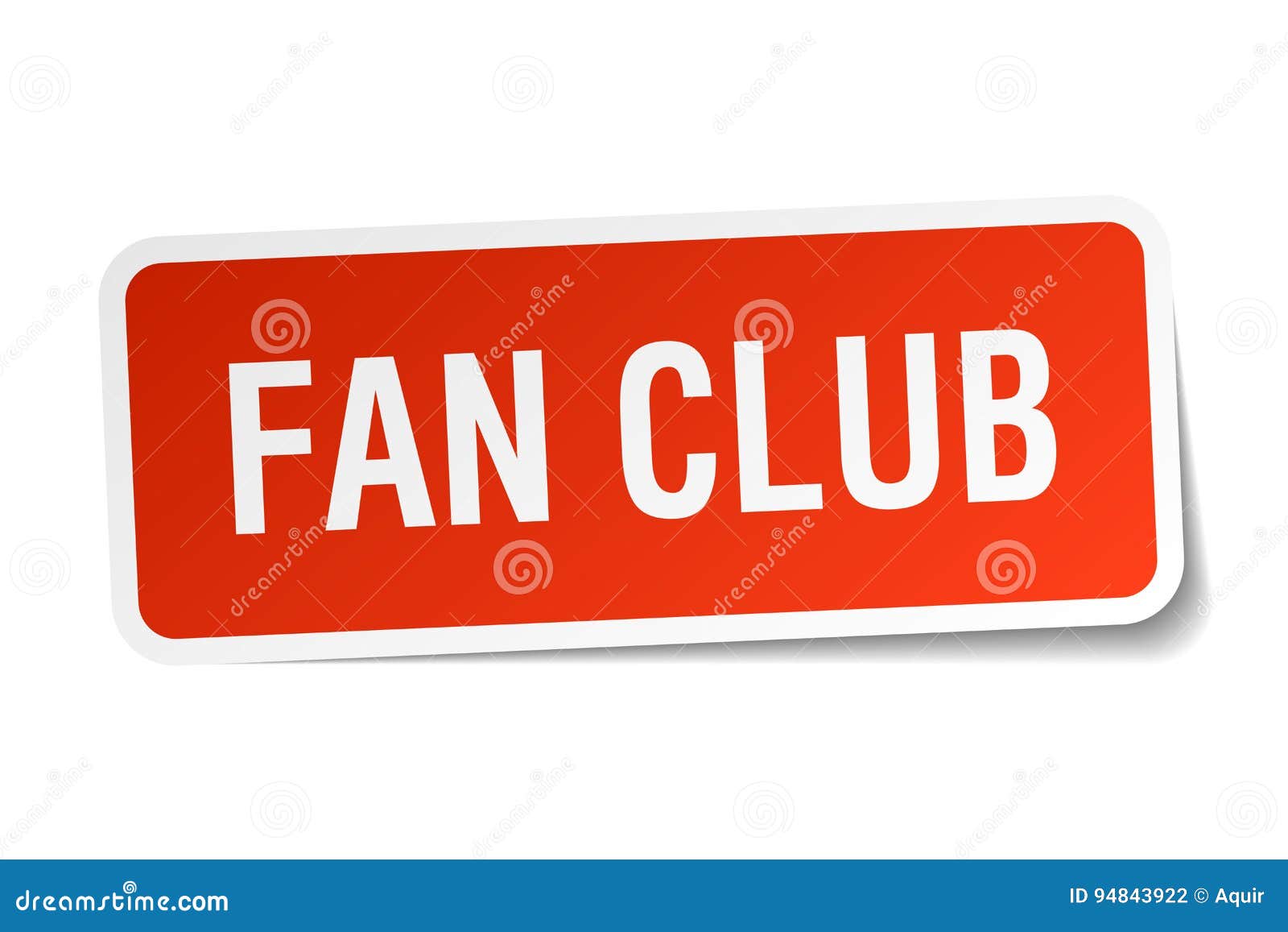 Fan club square sticker stock vector. Illustration of club - 94843922