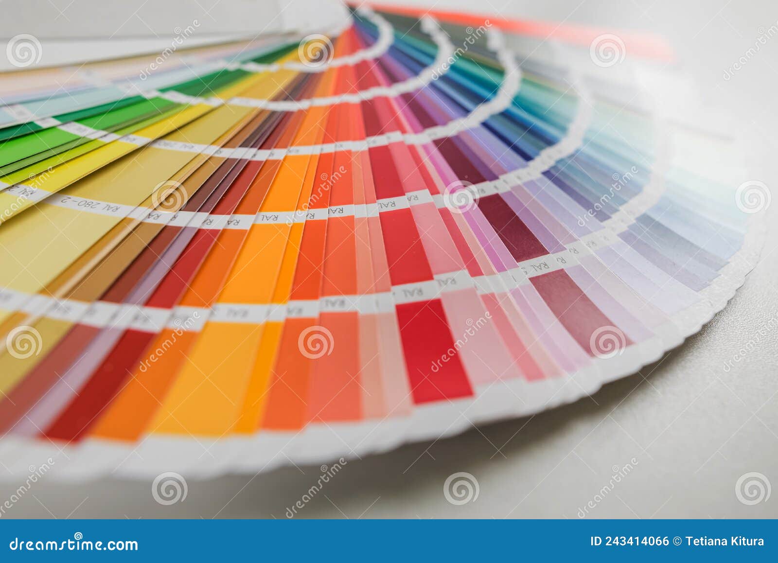 Fan of Color Samples. Catalog of Rainbow Color Samples for Design ...