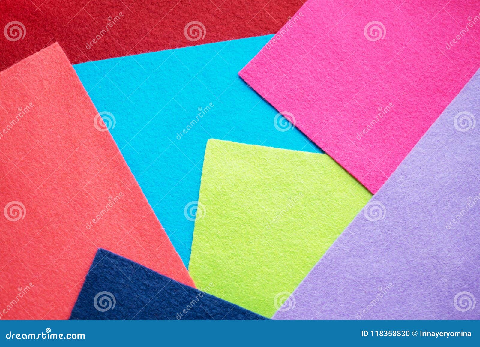 Fan of Colored Bright Felt Textile Material. Samples of Soft Felt Flaps ...