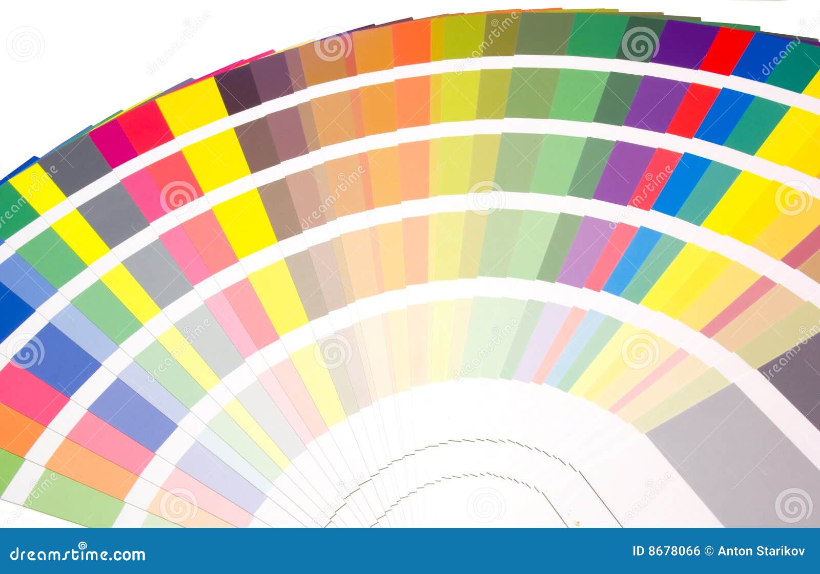 Fan of Colors and Tone Samples Stock Photo - Image of descriptive ...