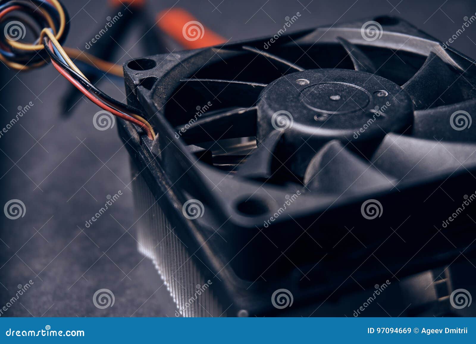 Fan Computer Close-up, Color Wires, Technology Stock Image - Image of ...