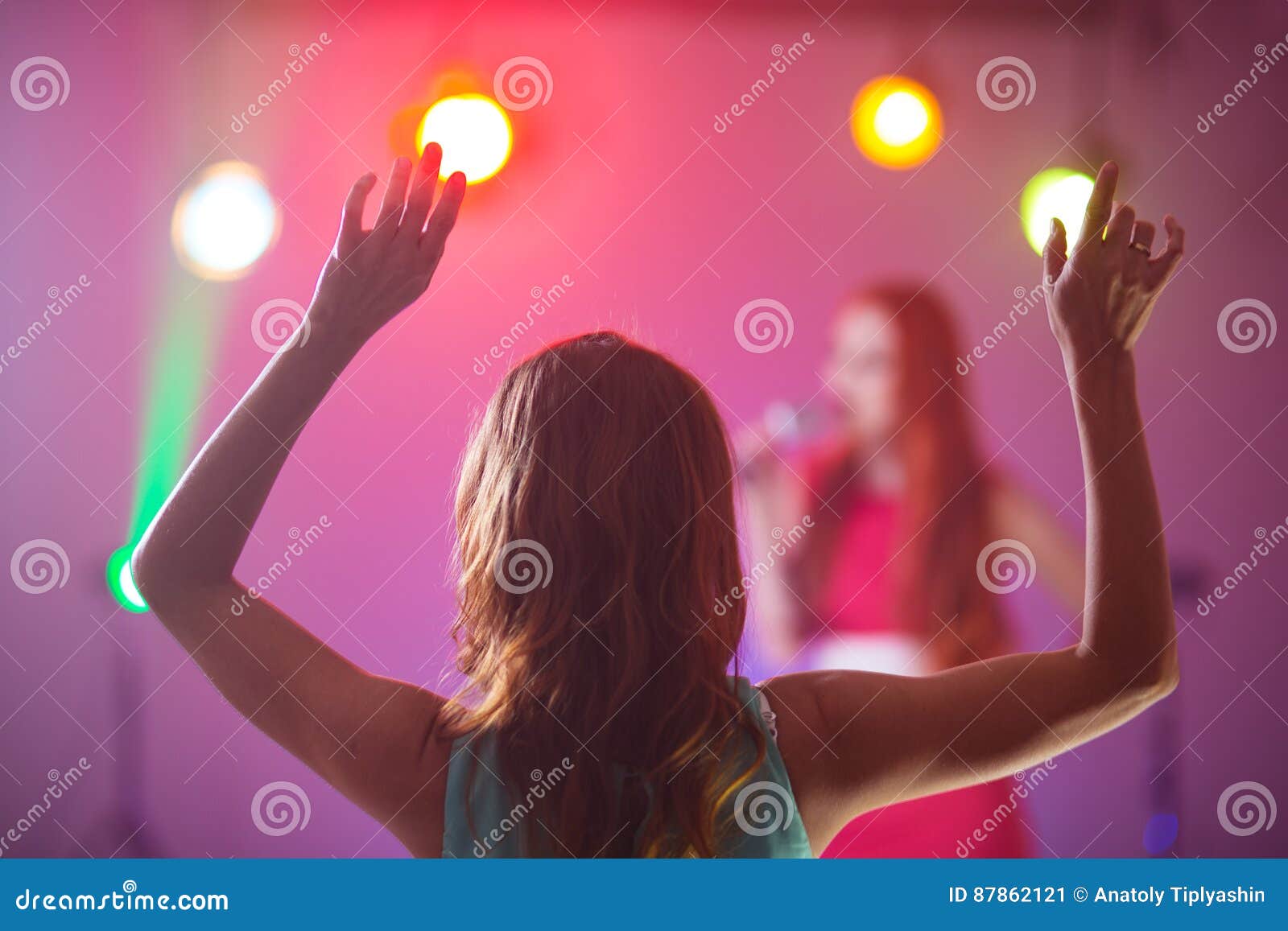 Fan at a Concert Favorite Singer Dancing Stock Image - Image of dancing ...