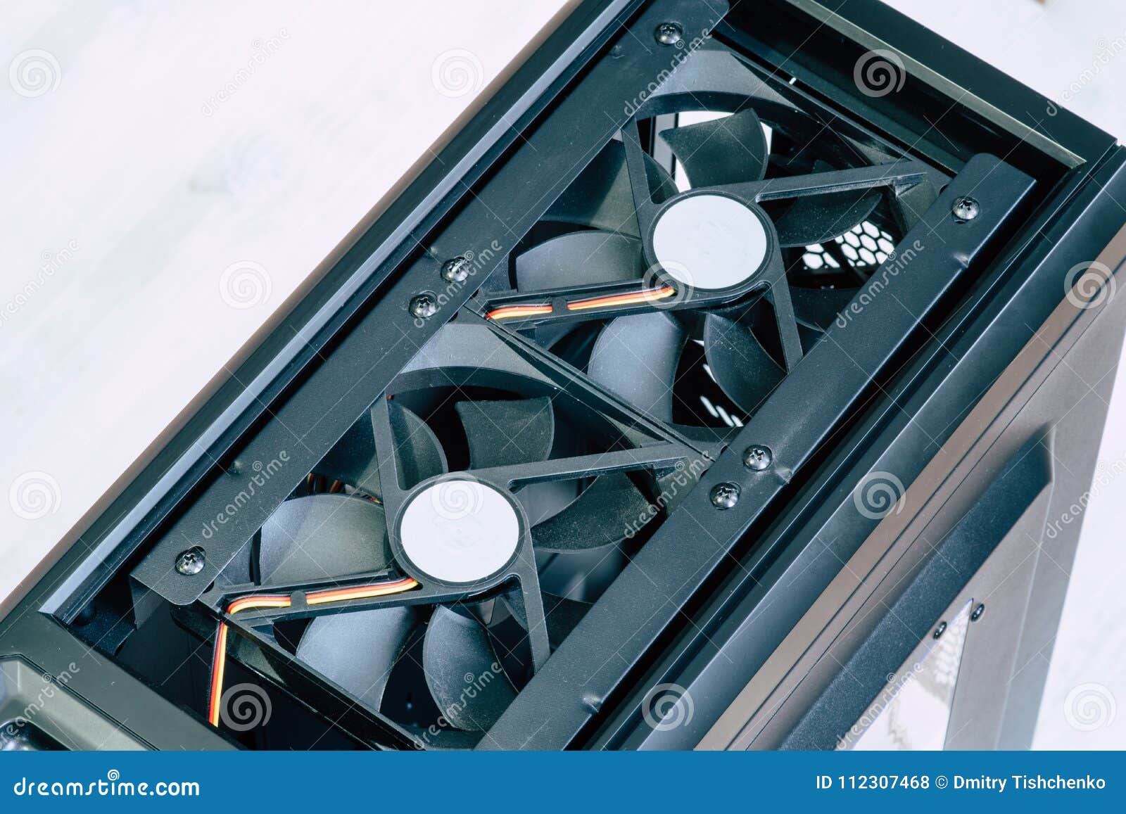 Fan Cooler Desktop Empty Computer Case with Cooler Stock Photo - Image ...