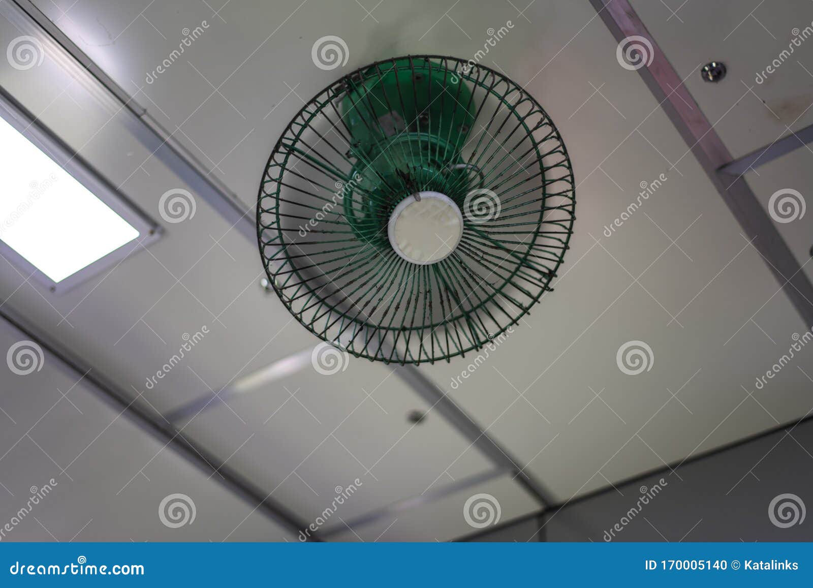 Fan for Cooling a Train on the Ceiling of a Carriage Stock Photo ...