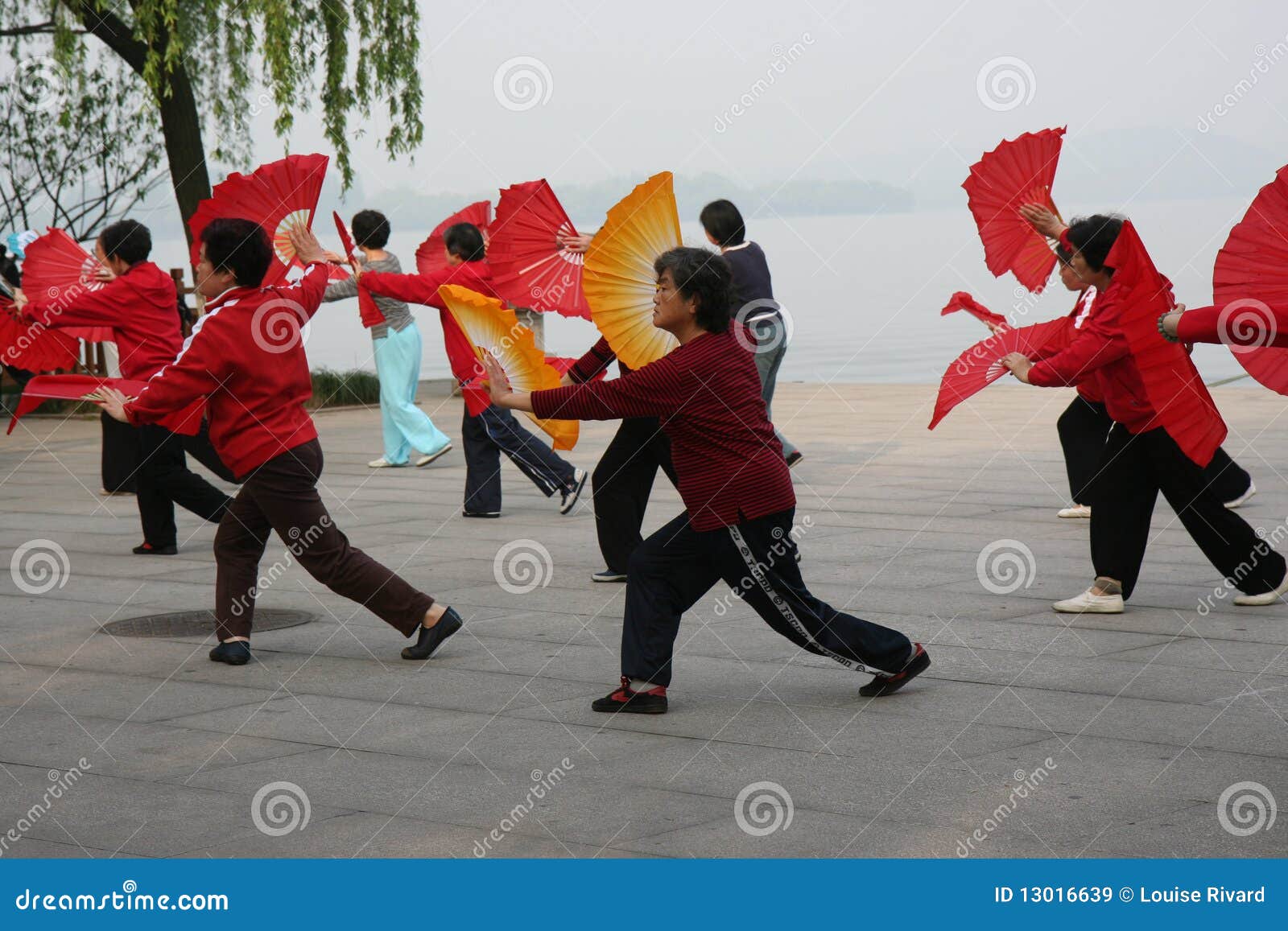 Fan dance! editorial stock image. Image of dance, exercise - 13016639