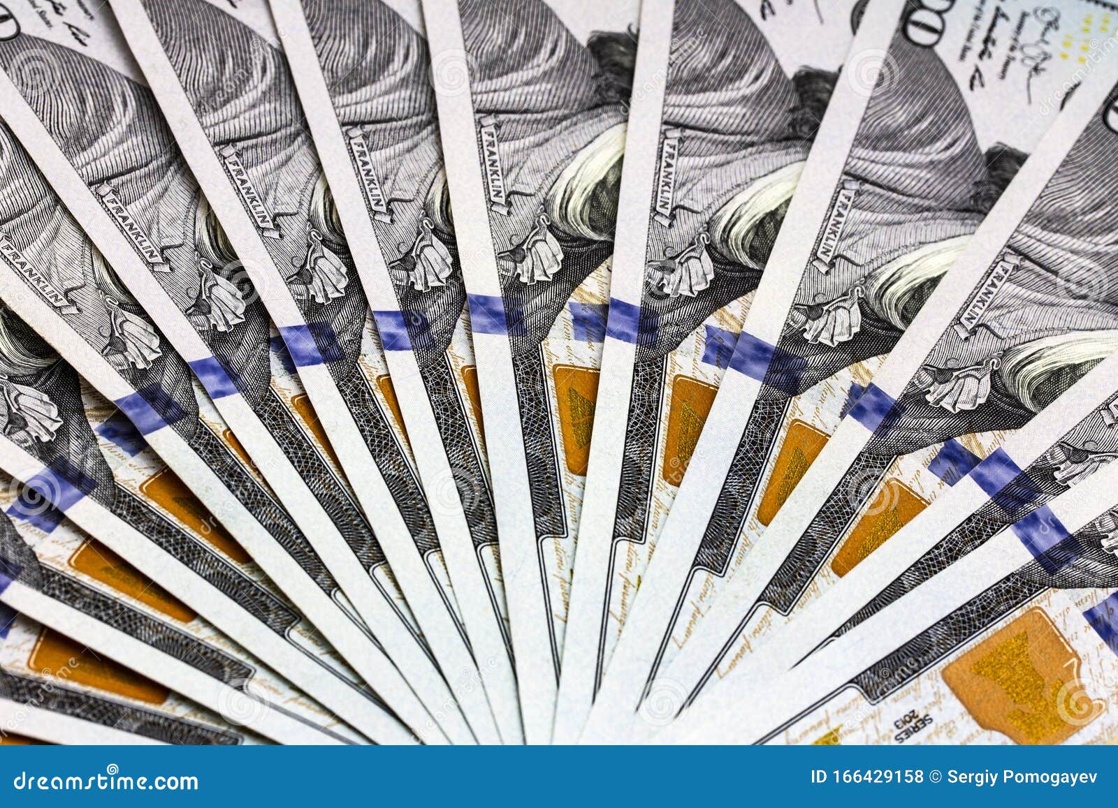 Fan of Dollar Banknotes stock photo. Image of green - 166429158