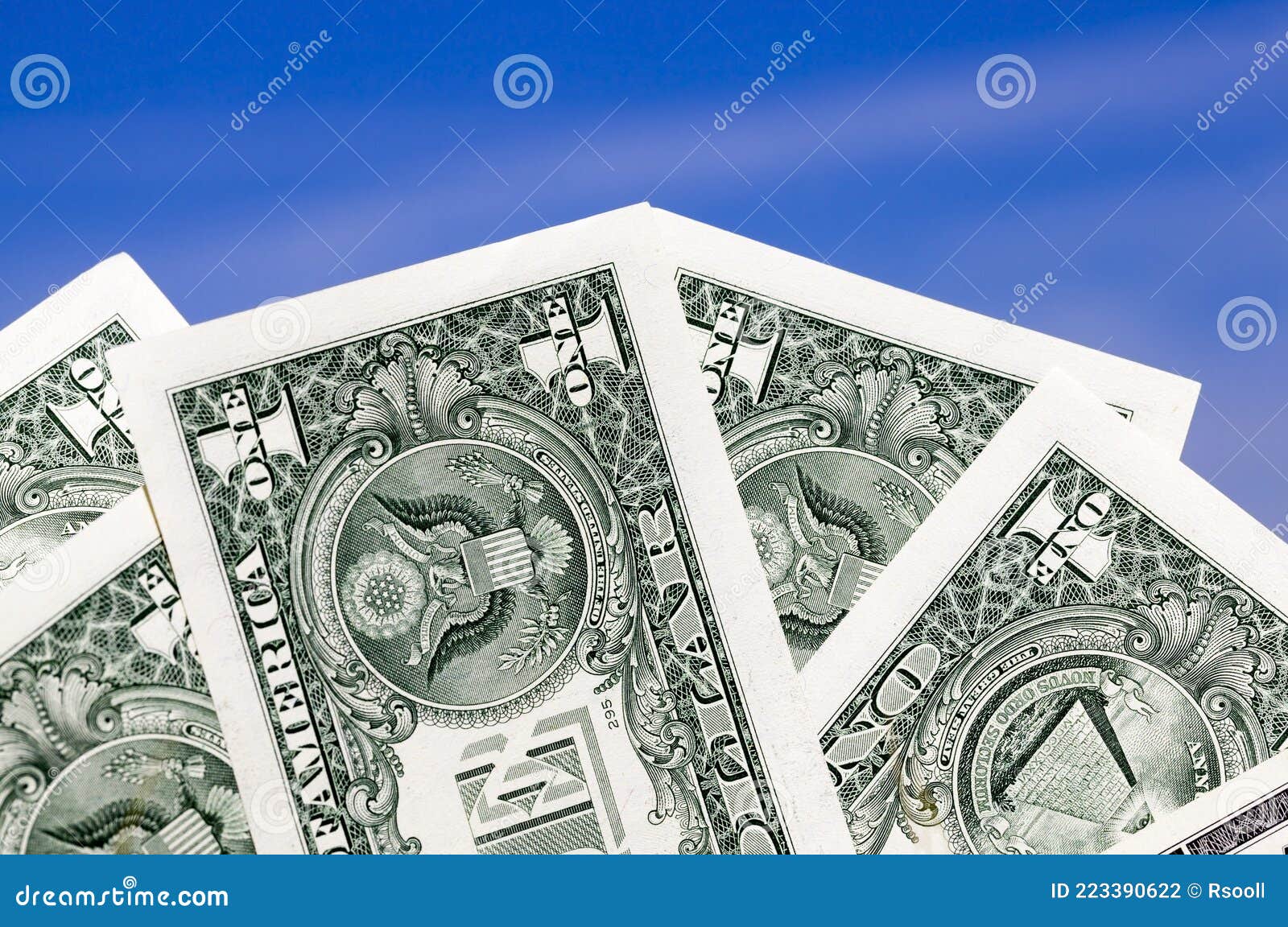 Fan dollars, sky stock photo. Image of american, shape - 223390622