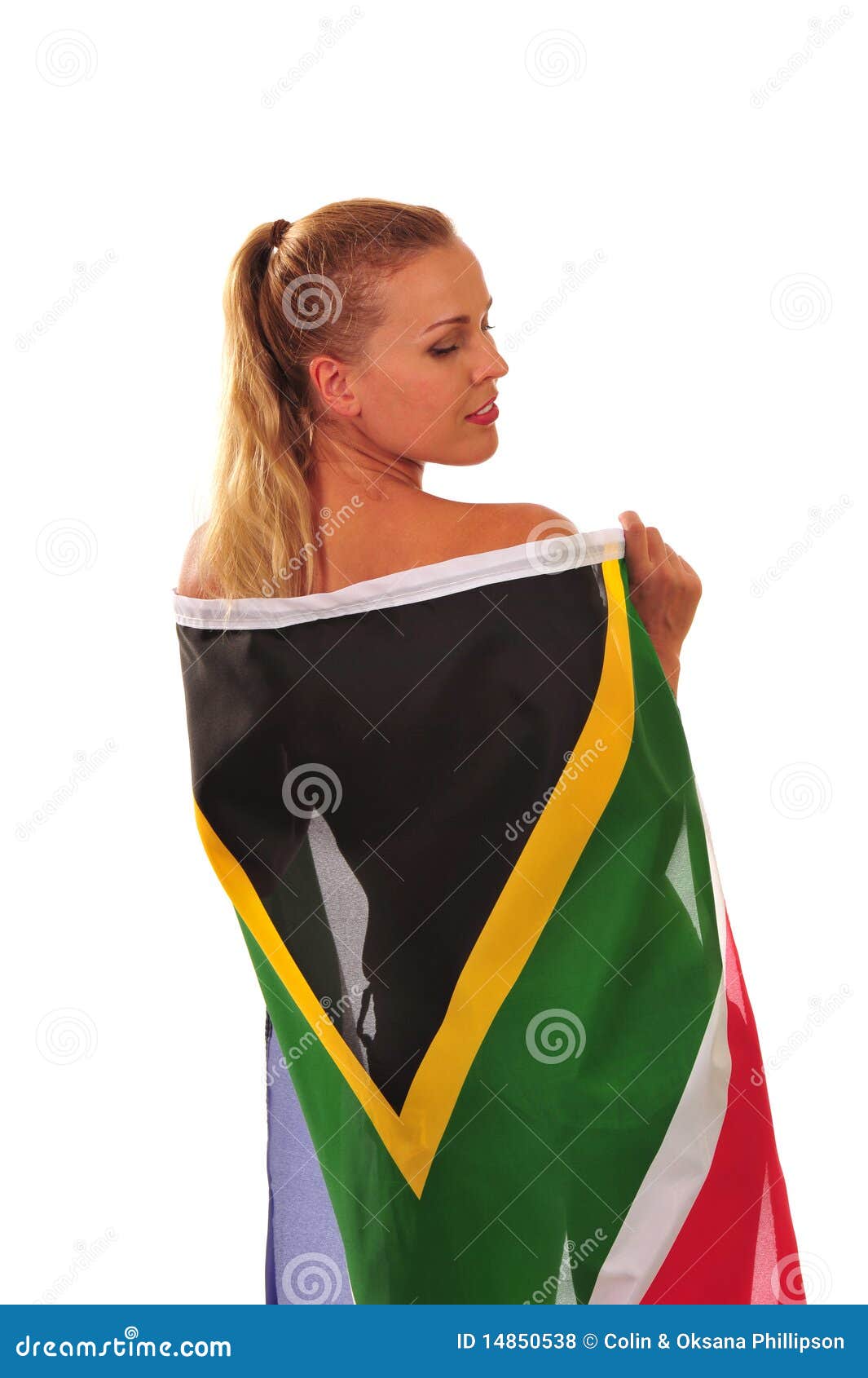 Fan draped in flag stock photo. Image of competition - 14850538