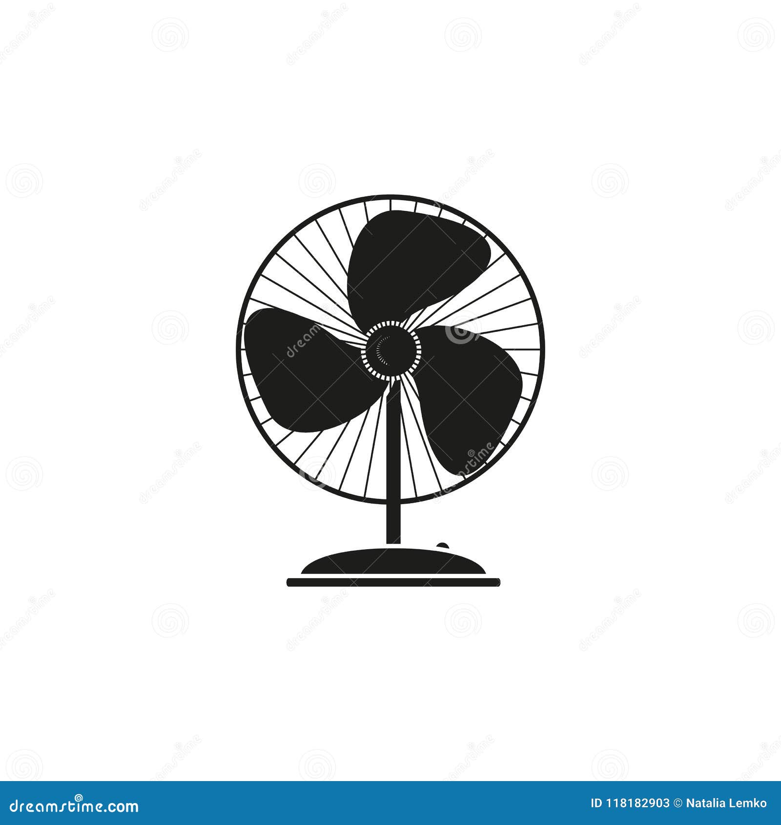 Fan Electronic of Black Icon Stock Vector - Illustration of symbol ...