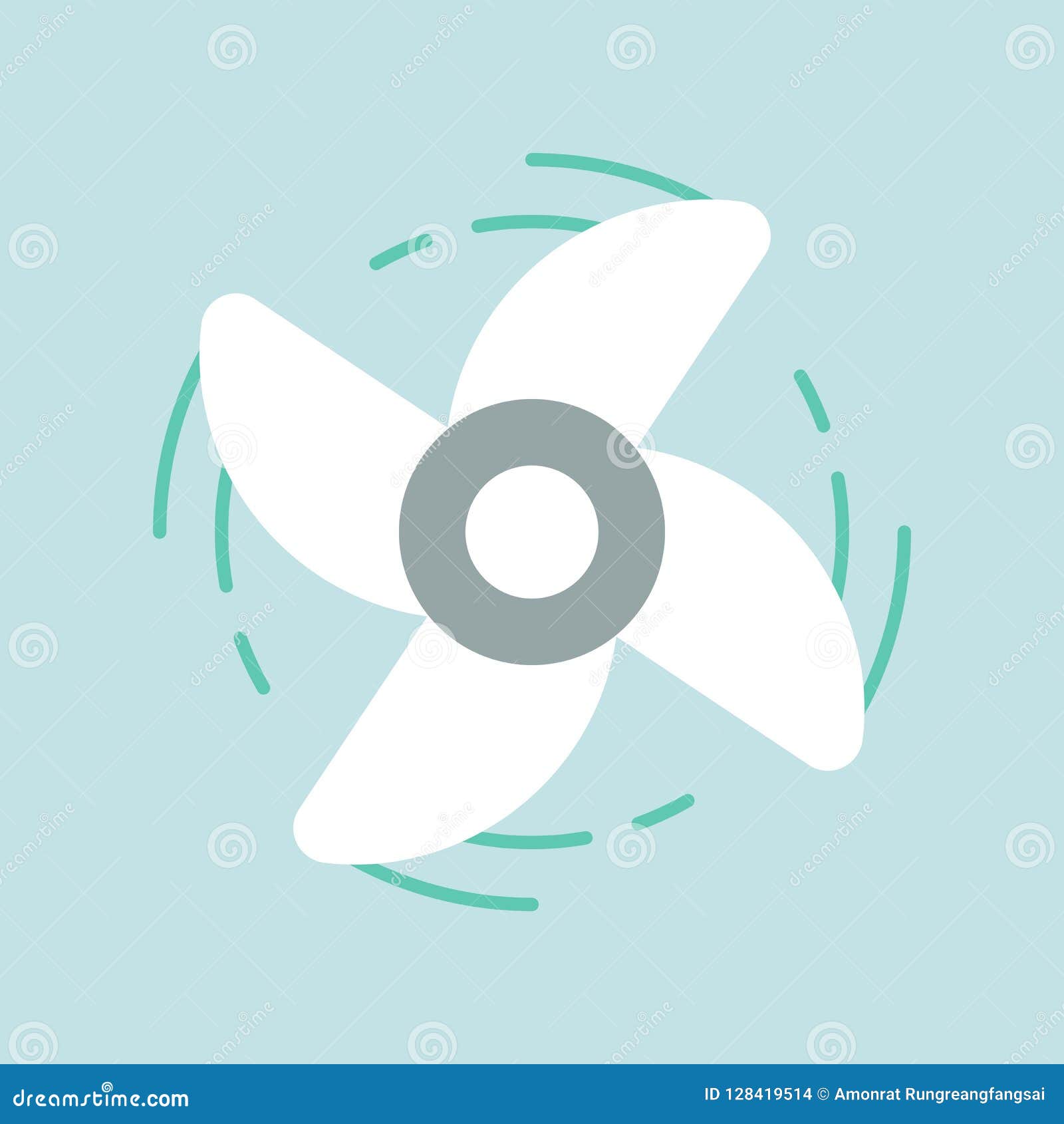 Rod Spinning Icon, Black Monochrome Style Vector Illustration ...