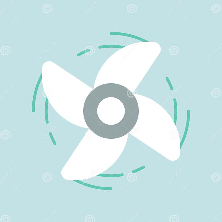 Fan Engine Spinning Icon, Flat Design Vector Stock Vector ...