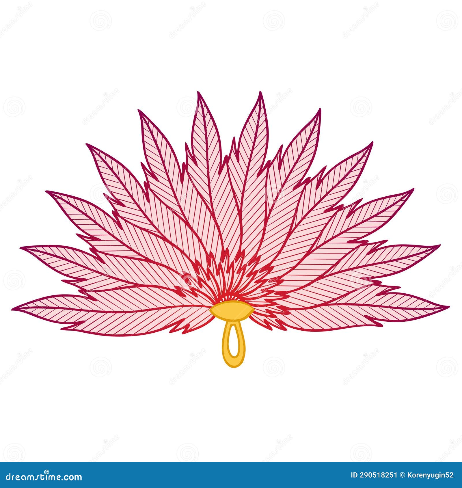 Fan Feather Hand Drawn Fashion Element Stock Illustration ...
