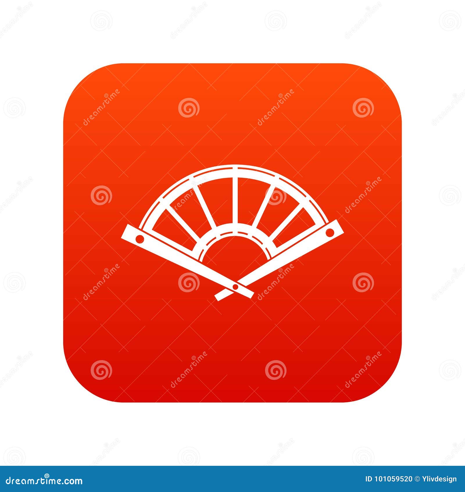 Fan icon digital red stock vector. Illustration of decorative - 101059520