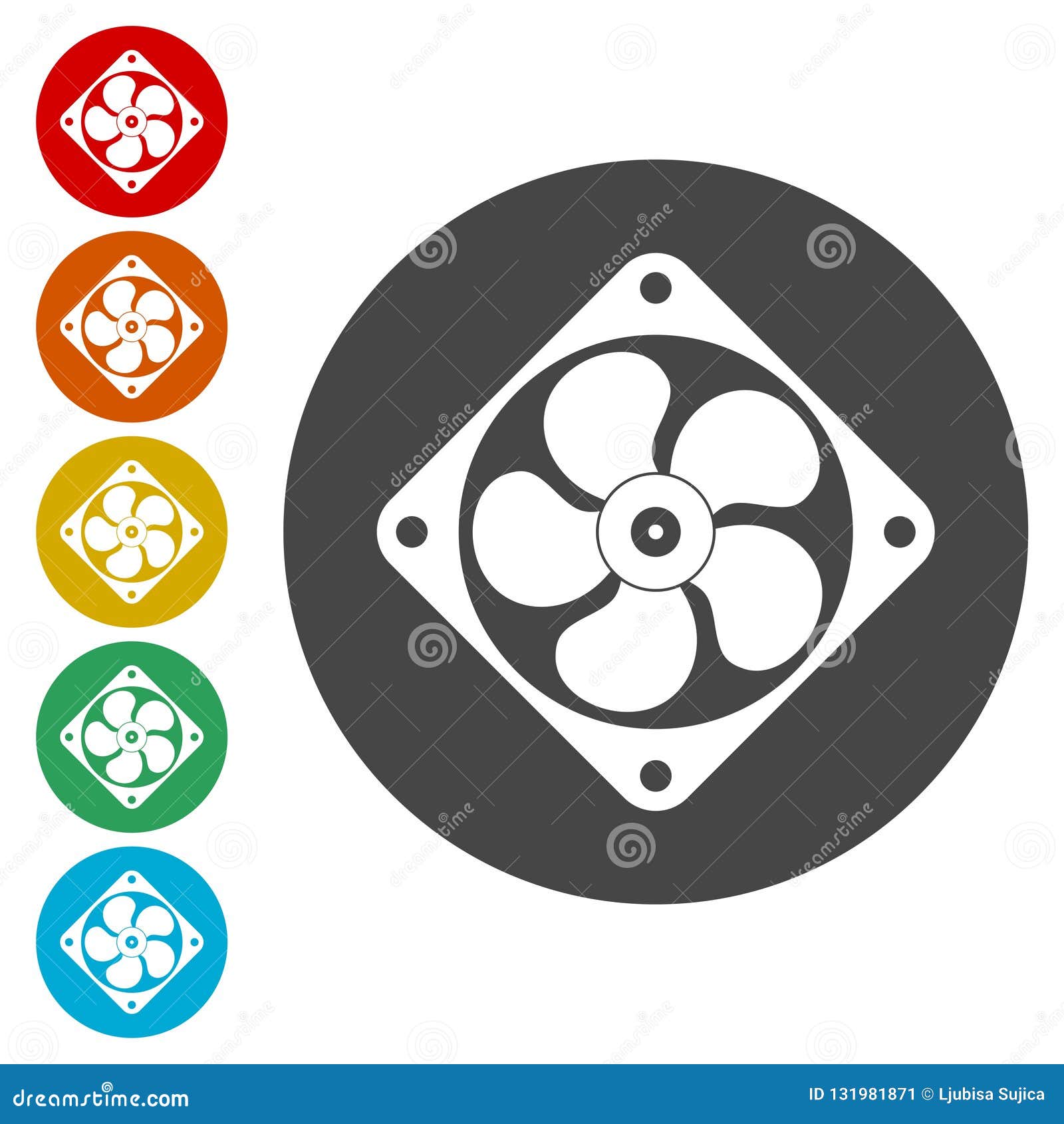 Fan Icon, Fan Icon Eps10, Fan Icon Vector Stock Vector - Illustration ...