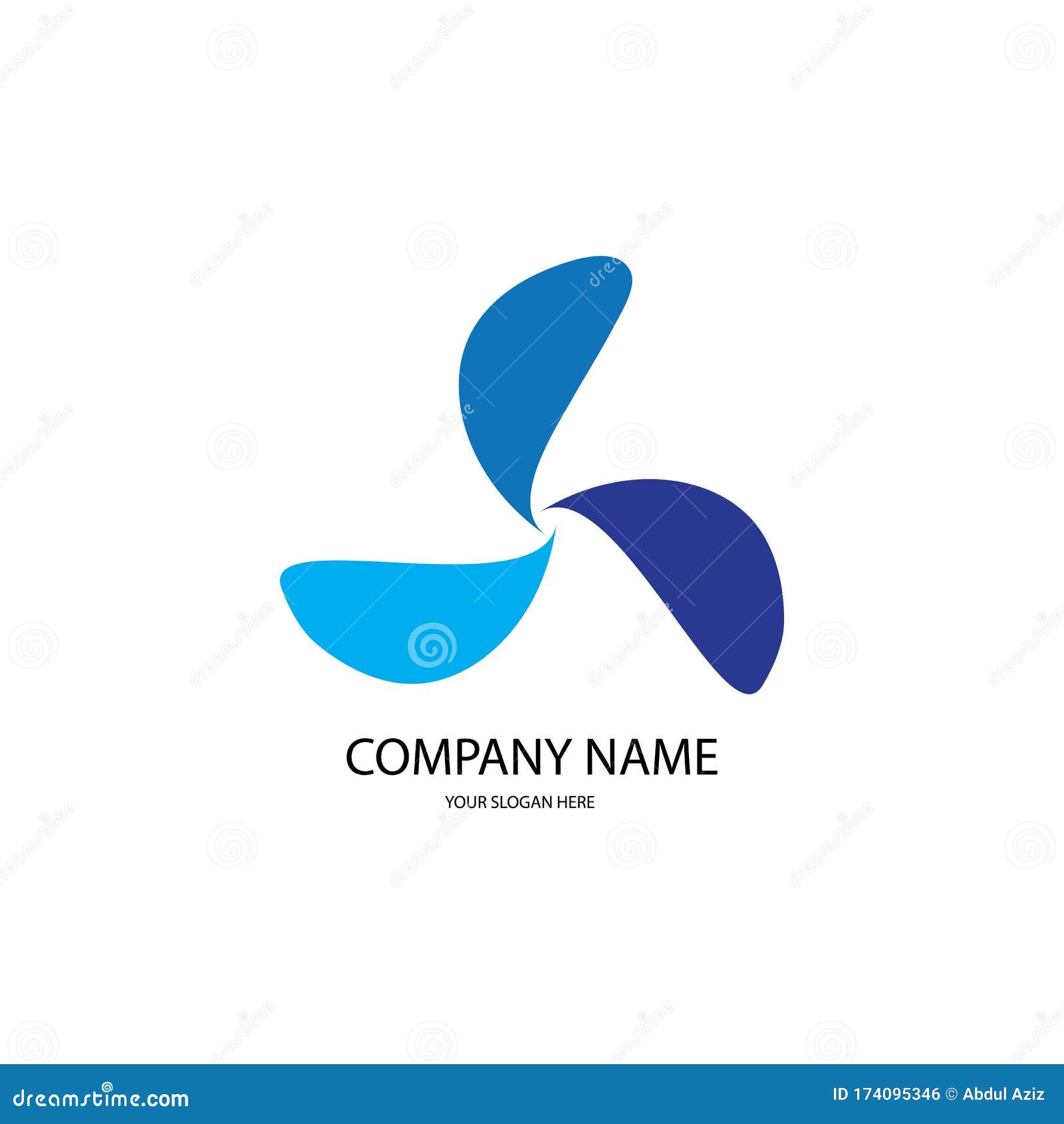 Fan logo vector stock vector. Illustration of electrical - 174095346