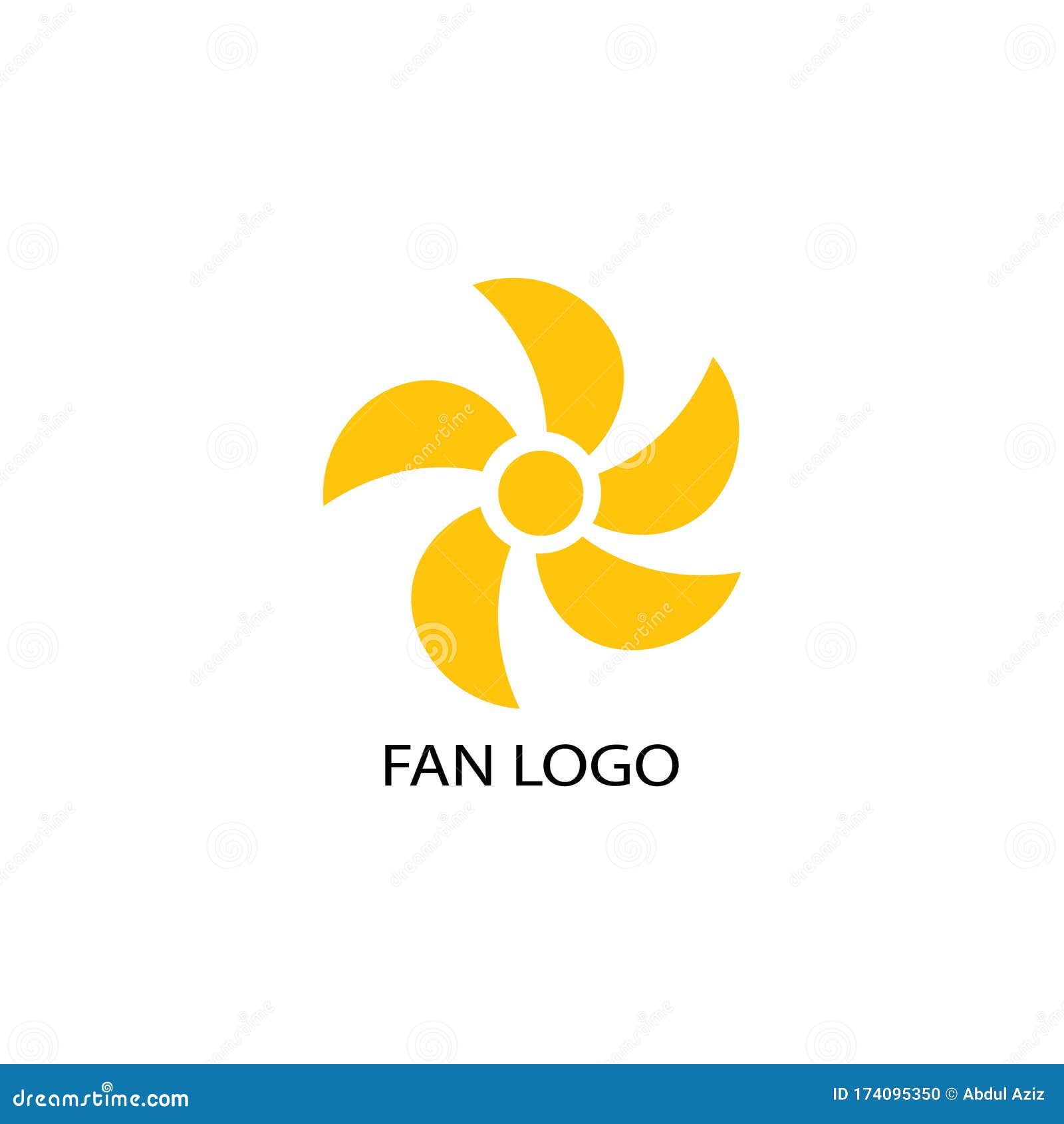 Fan logo vector stock vector. Illustration of wind, corporate - 174095350