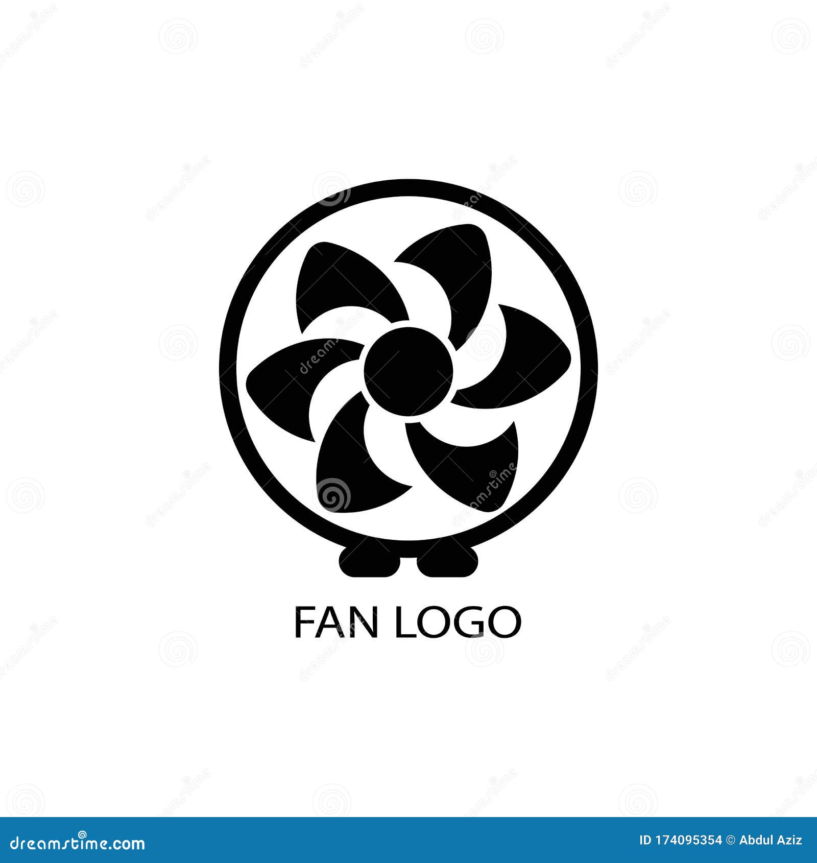 Fan logo vector stock vector. Illustration of aircraft - 174095354