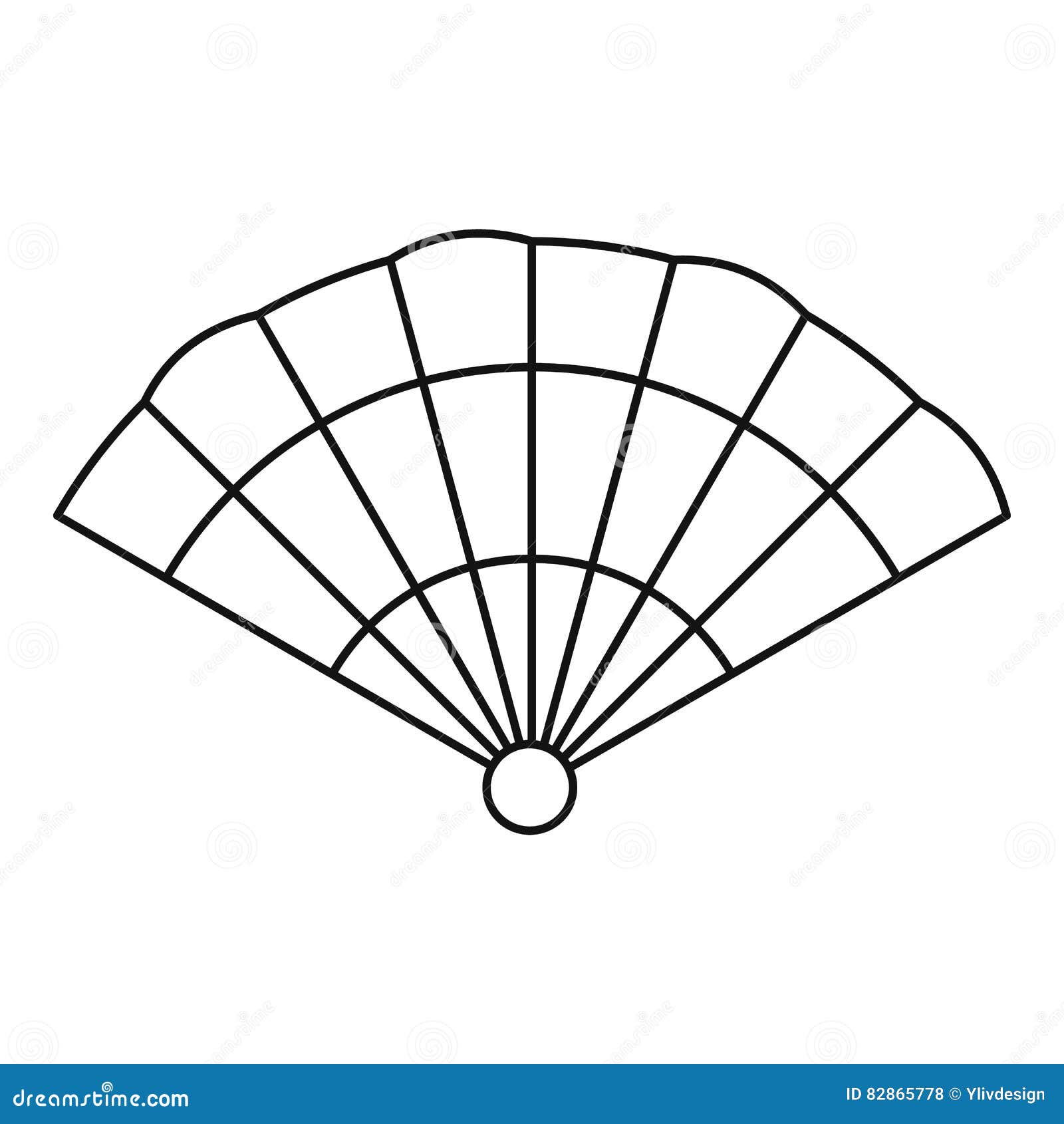 Fan icon, outline style stock vector. Illustration of cool - 82865778