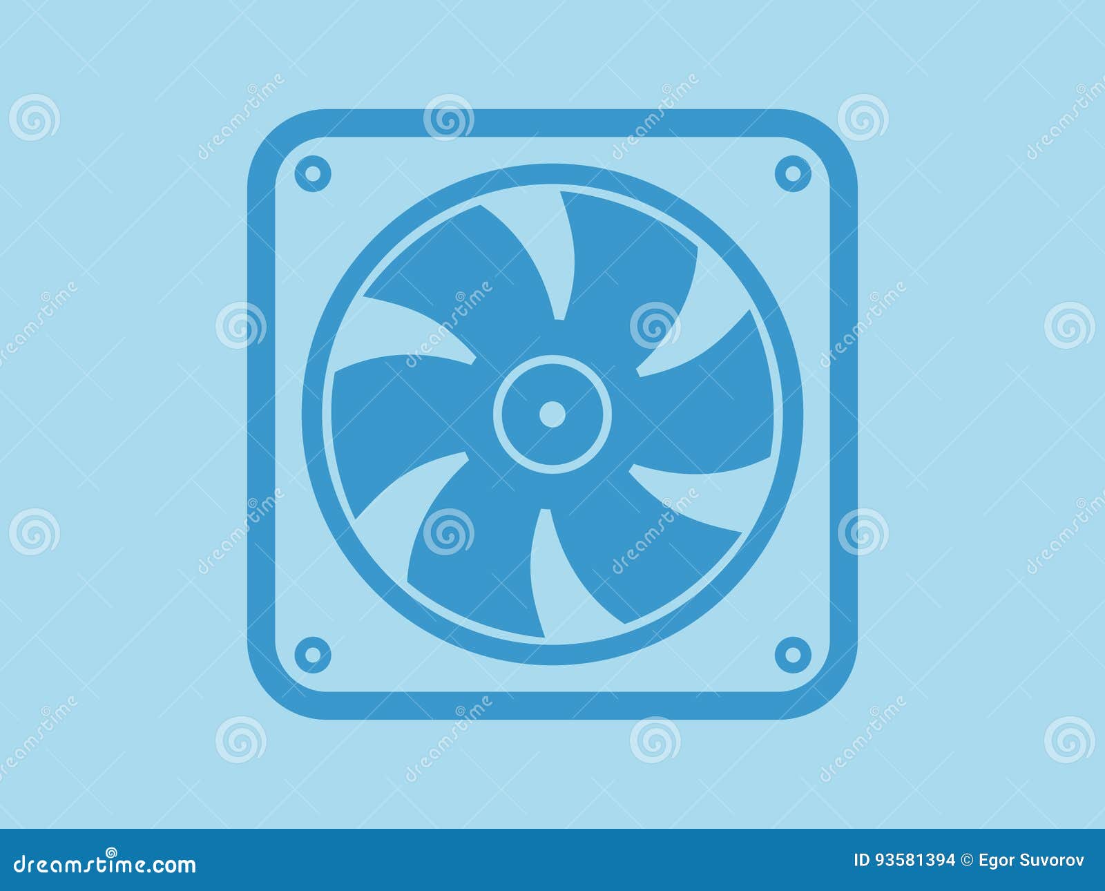 Fan Icon, Vector Illustration, Minimal Design Stock Vector ...