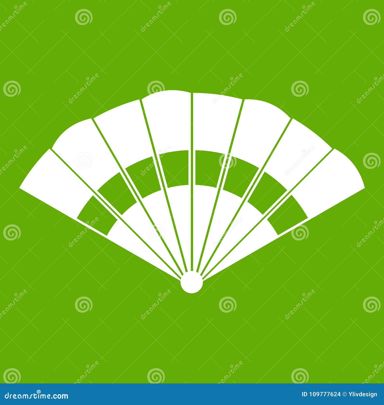 Fan icon green stock vector. Illustration of drawing - 109777624