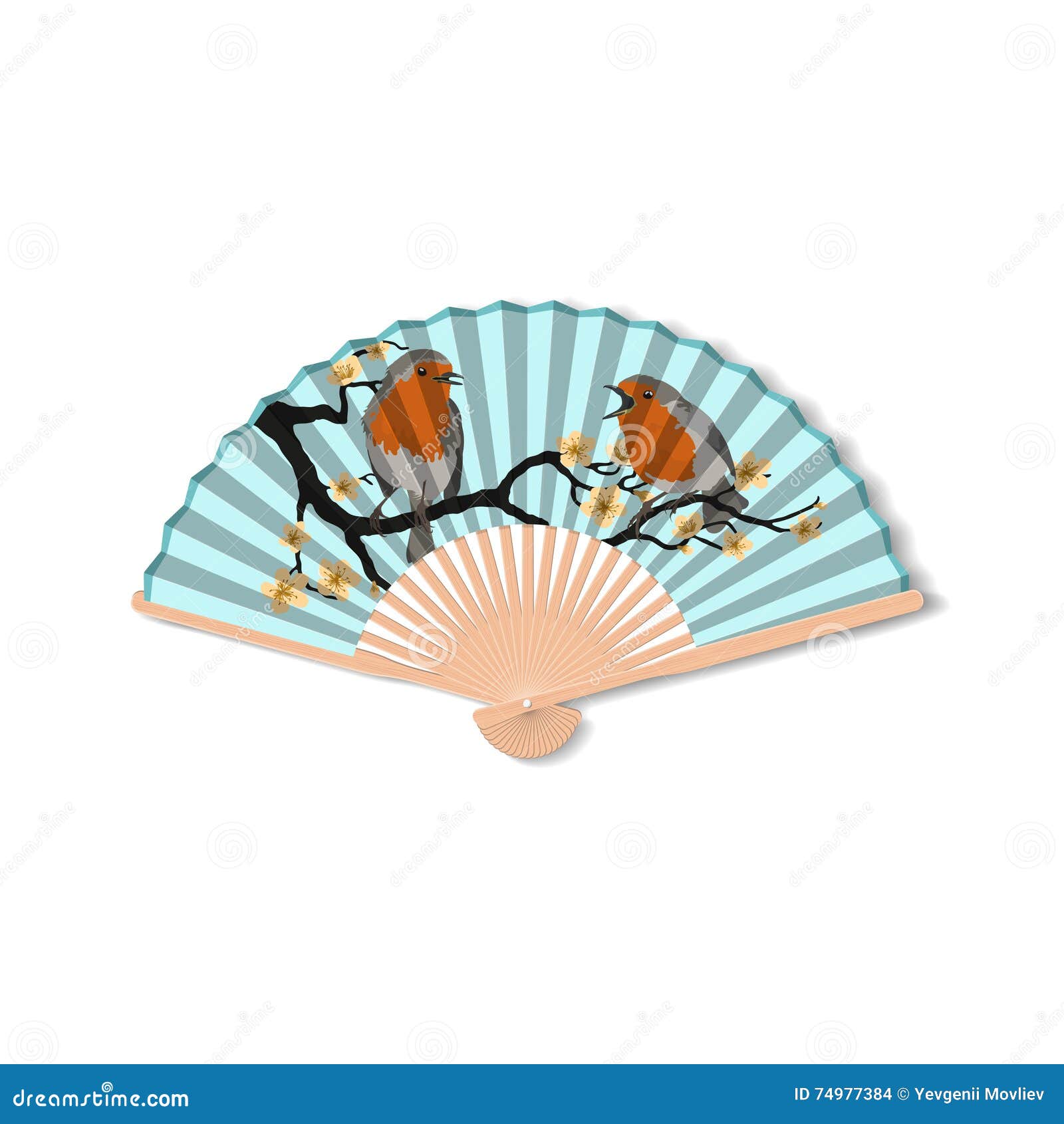 Fan for Kabuki Dance. Geisha Accessories Stock Vector - Illustration of ...