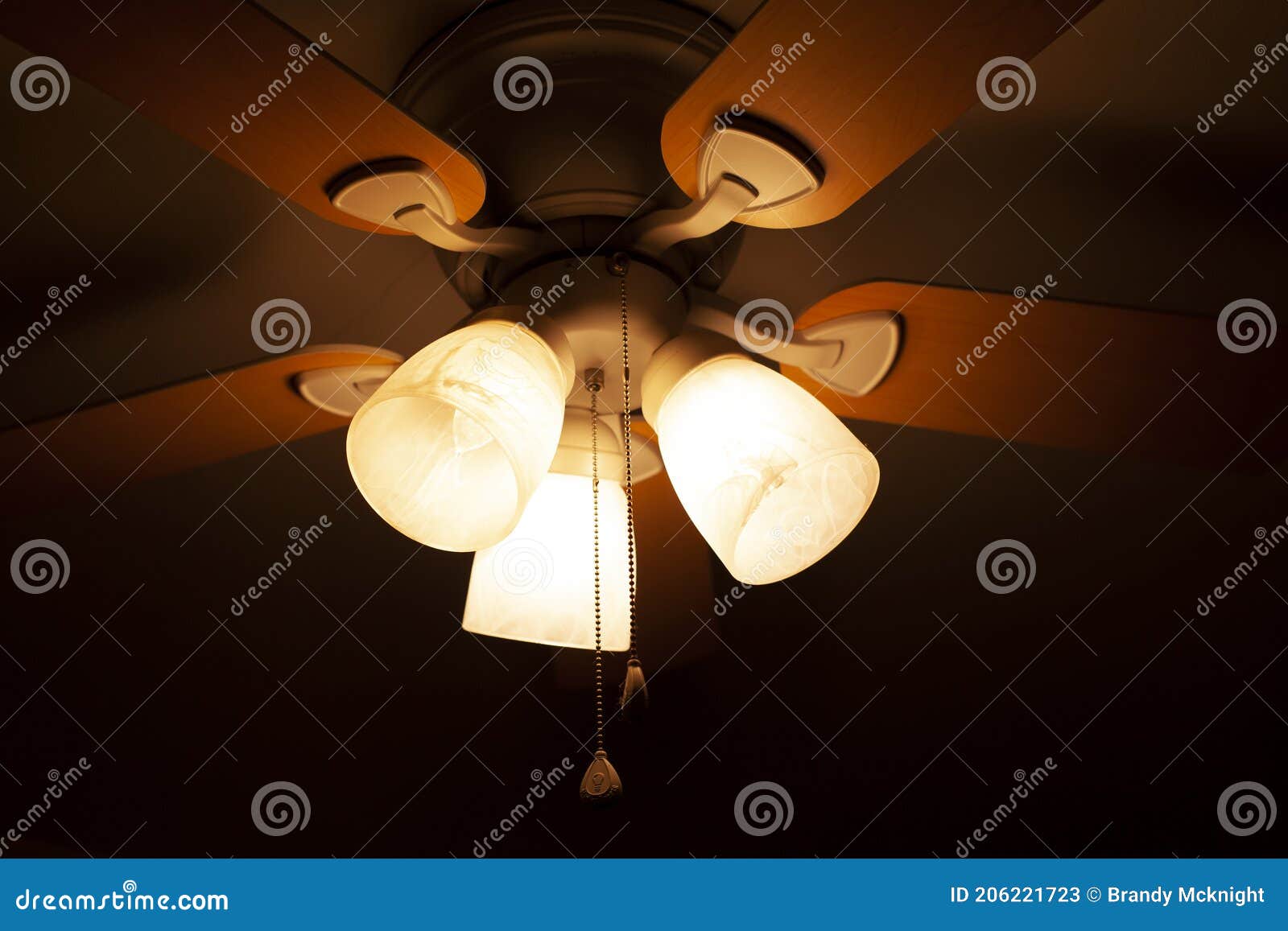 Fan and Lights stock image. Image of device, interior - 206221723