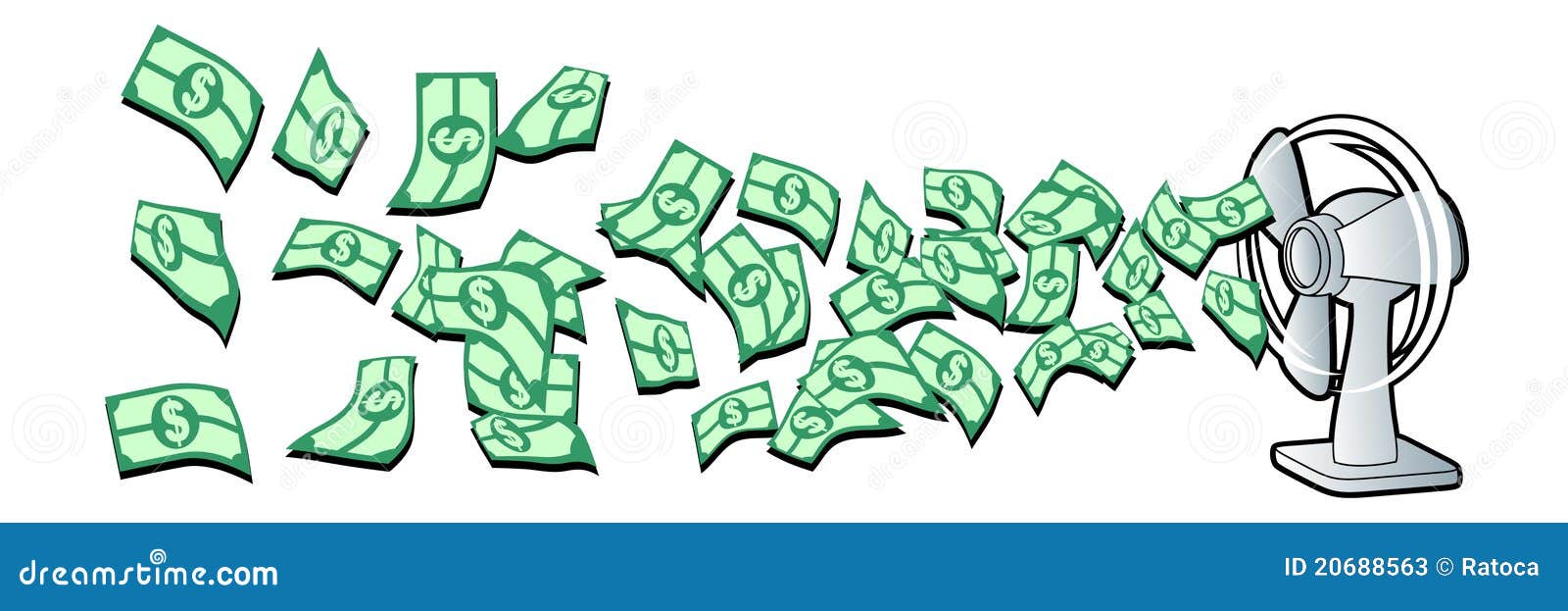 Fan money stock vector. Illustration of investment, graphic - 20688563