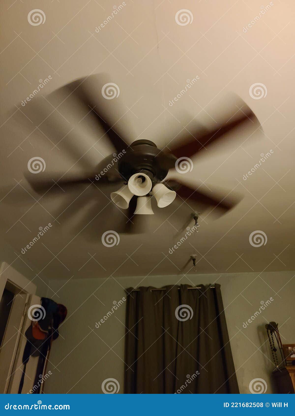 Fan in motion stock photo. Image of room, wing, iron - 221682508