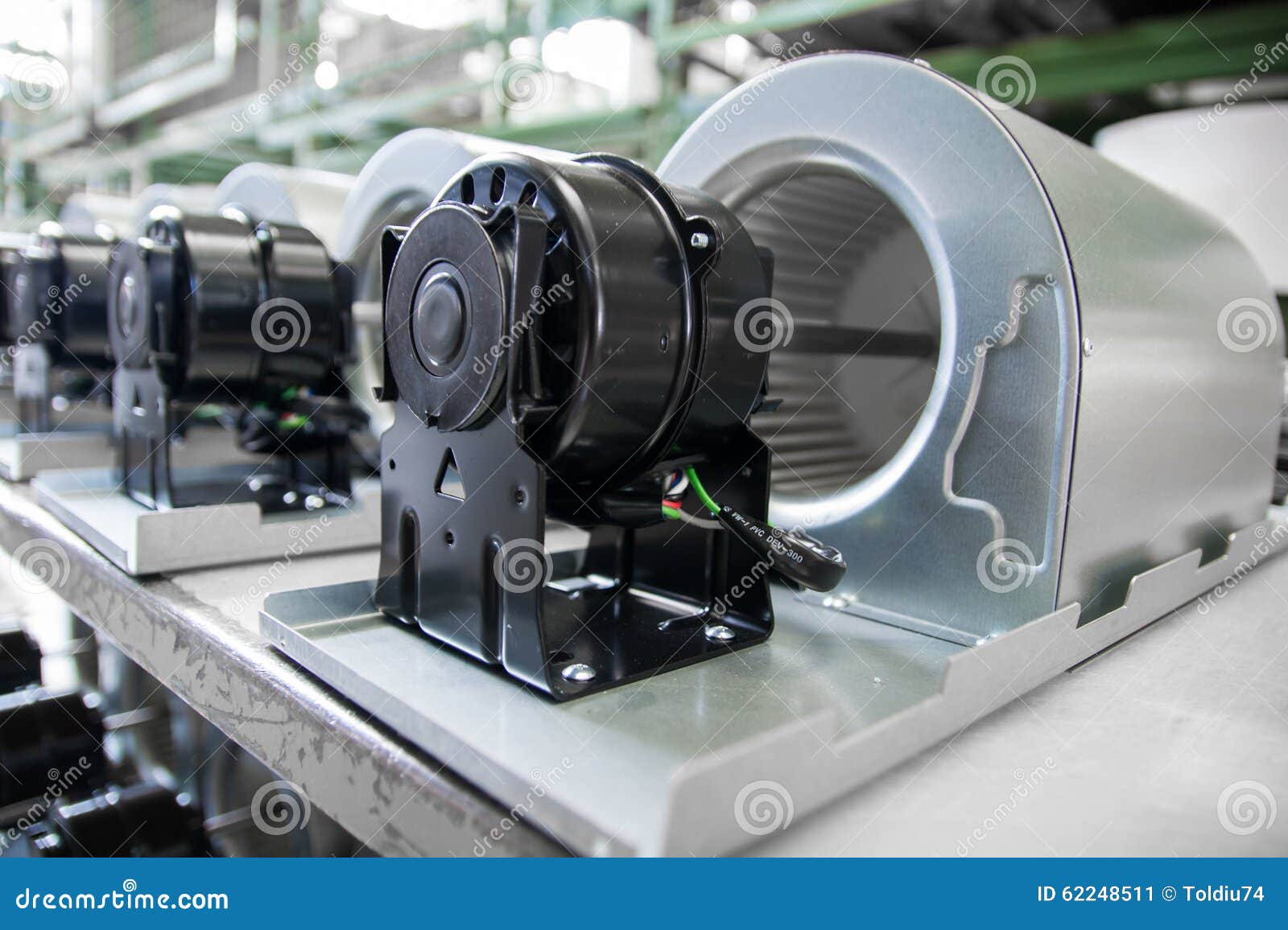 Fan Motors on the Rollers Gravitational Ready To Be Used Stock Image ...