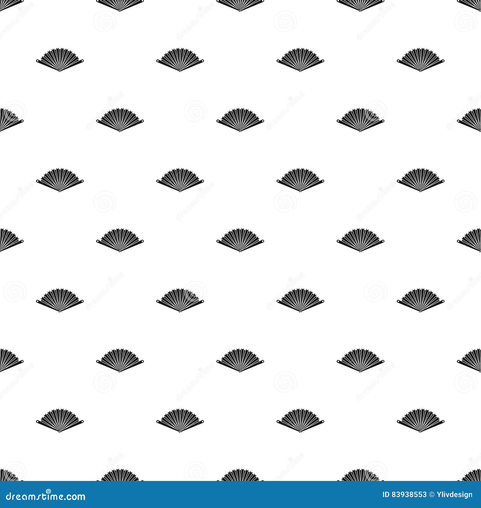 Fan pattern, simple style stock vector. Illustration of beauty - 83938553