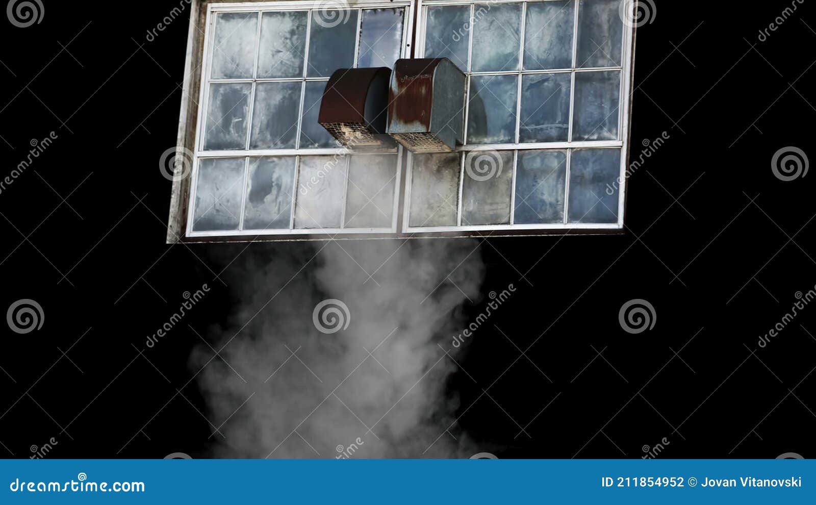 Fan pollution with smog stock illustration. Illustration of civil ...