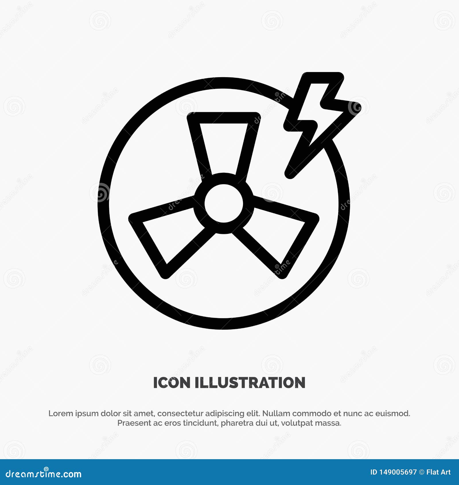 Fan, Power, Energy, Factory Line Icon Vector Stock Vector ...