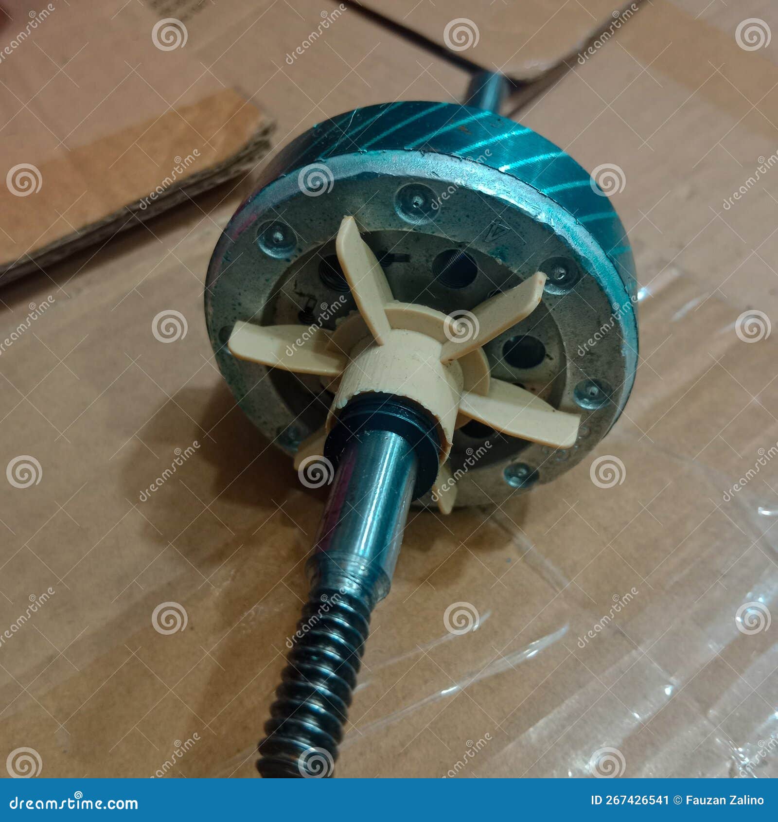 A Fan Rotor is on Top of the Cardboard Stock Image - Image of machine ...