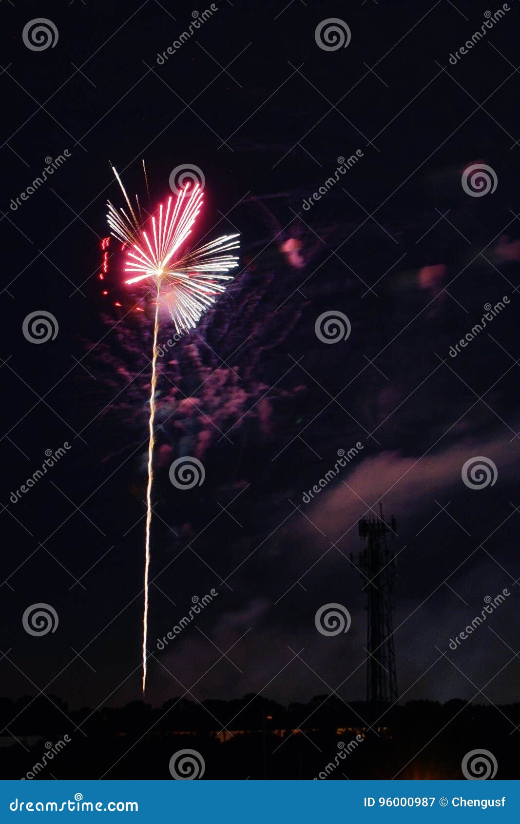 Fan shape Fireworks stock image. Image of beautiful, gold - 96000987